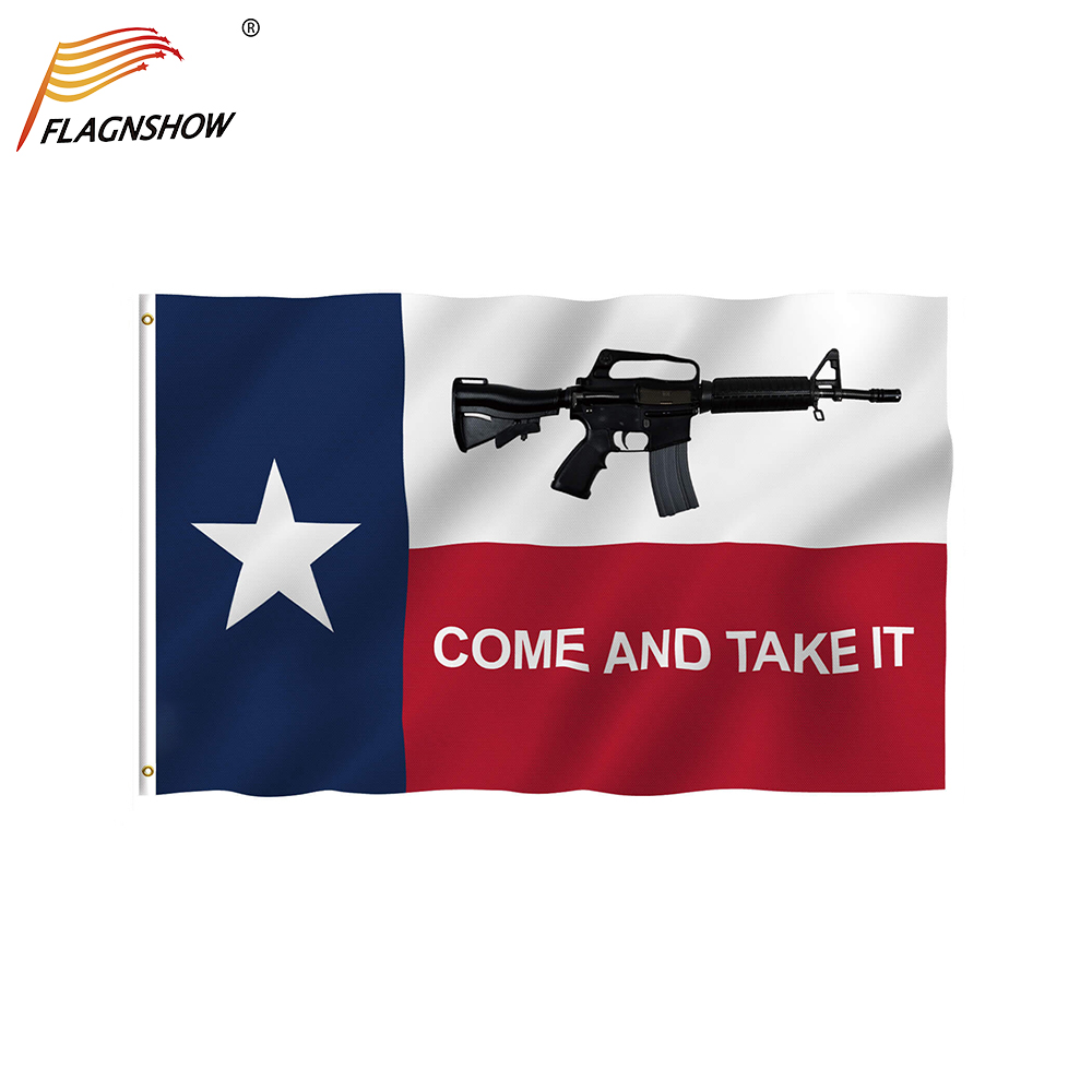 Wholesale Historical come and take it Texas Gun Flags | FLAGNSHOW
